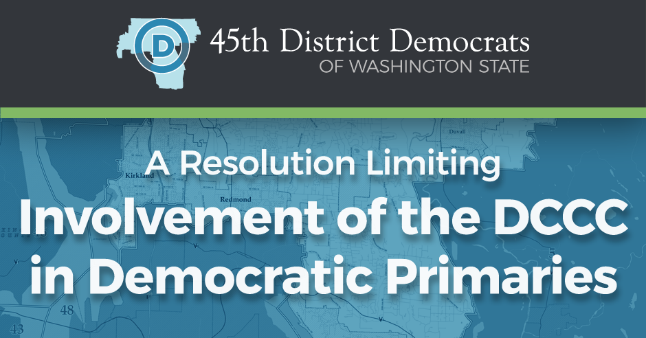 A Resolution Limiting Involvement of the DCCC in Democratic Primaries ...